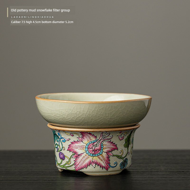 Глиняный фильтр для чая Lingxiao Flower с разделителем воды, комплект для домашнего заваривания чая с мелкой сеткой