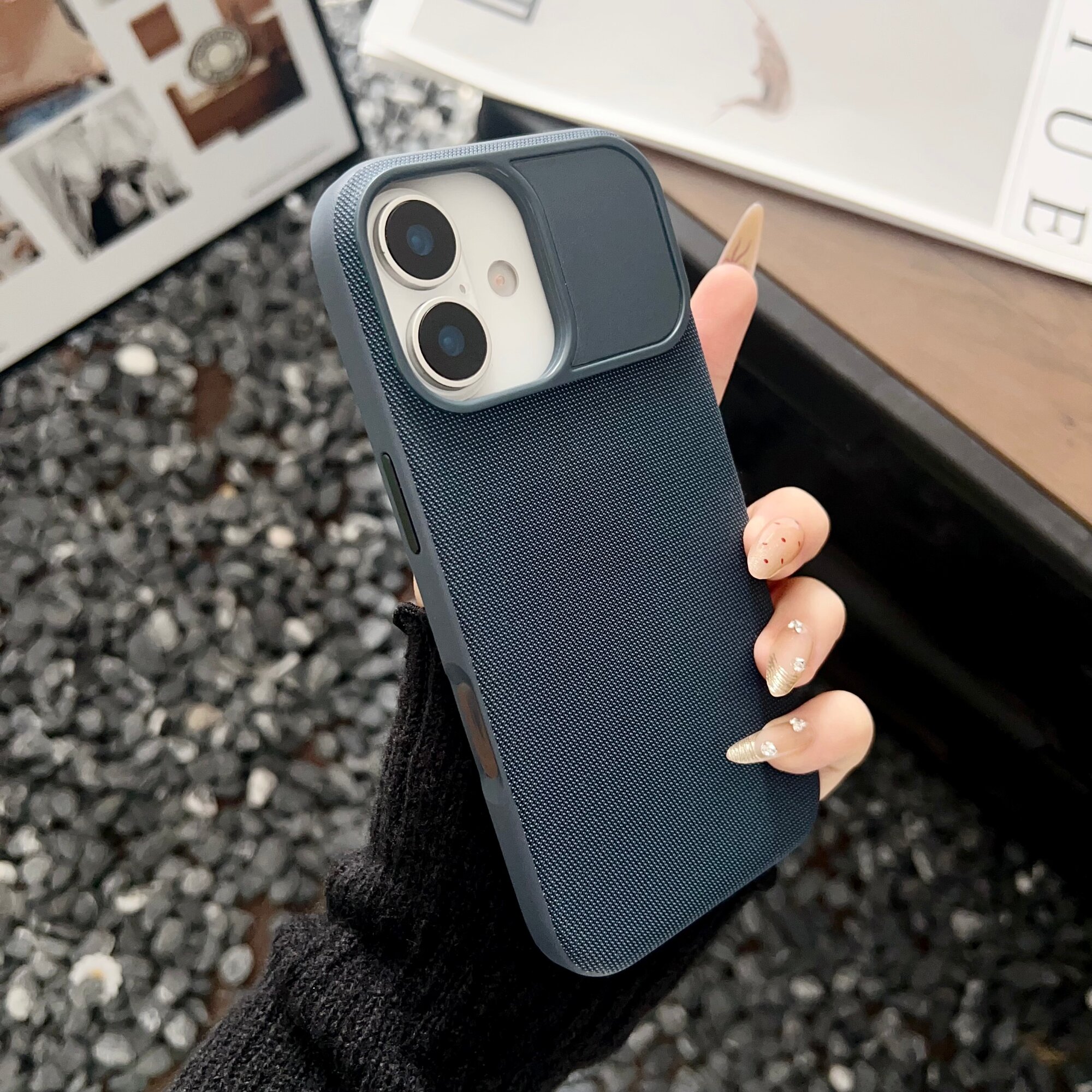 Чехол для Apple iPhone 17 / Айфон 17, soft touch, чехол-кардиомонитор, искусственная кожа, поликарбонат (PC), защита камеры, ударопрочный, усиленные углы, Apple, Apple iPhone 17, blue,