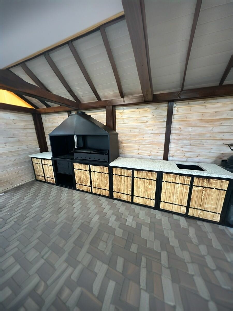 Барбекю комплекс Лофт 3, мангальная зона. мангал