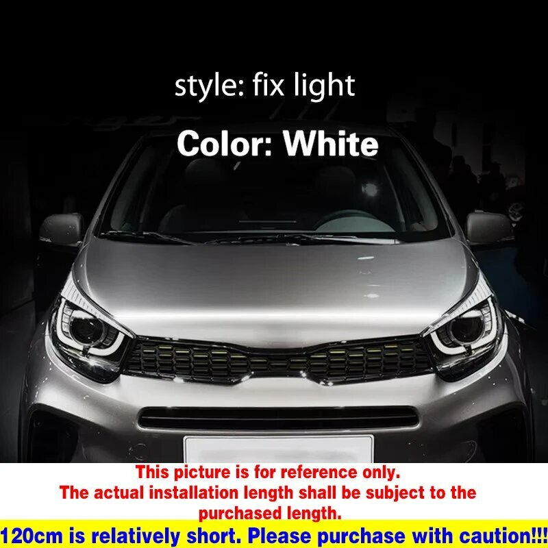 Фонари головного света для Kia Picanto 2017-2021, Универсальные Автомобильные дневные ходовые огни, противотуманные фонари, противотуманные фонари, водонепроницаемые, гибкие, 12 В