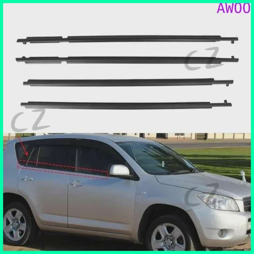 Уплотнитель бокового стекла Toyota RAV4 2006-2008, на 4 двери — резиновый профиль передний и задний, прямая замена