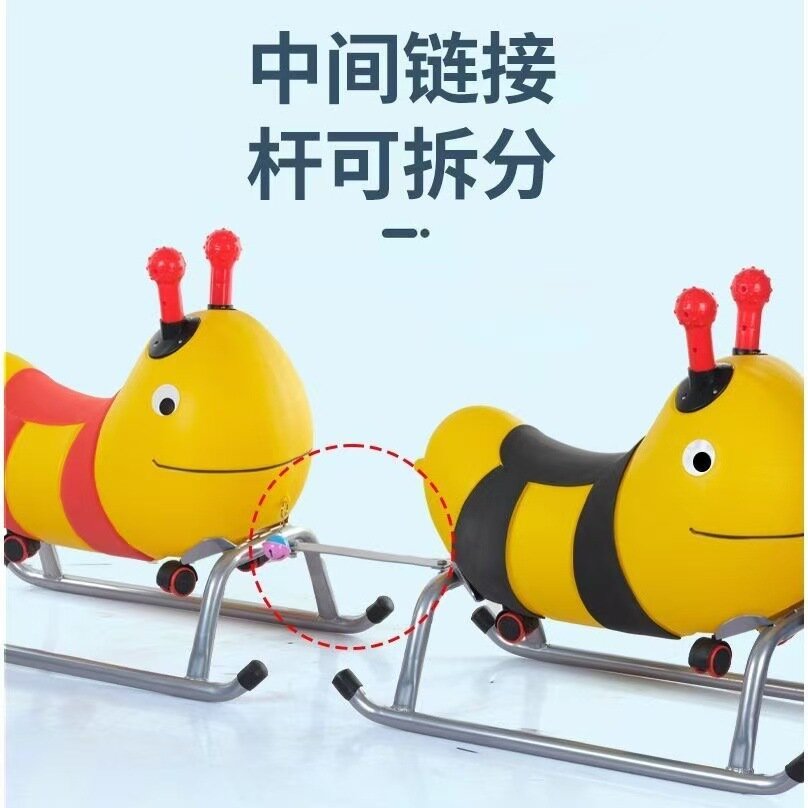 2026 Новейшая модель санок для льда, детские двойные санки для зимнего отдыха на улице, утолщенные санки для катания на льду, оборудование для зимнего развлечения