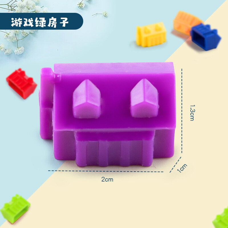 Набор игровых элементов 3D большой домик, фиолетовый, 1 шт. для детских настольных игр