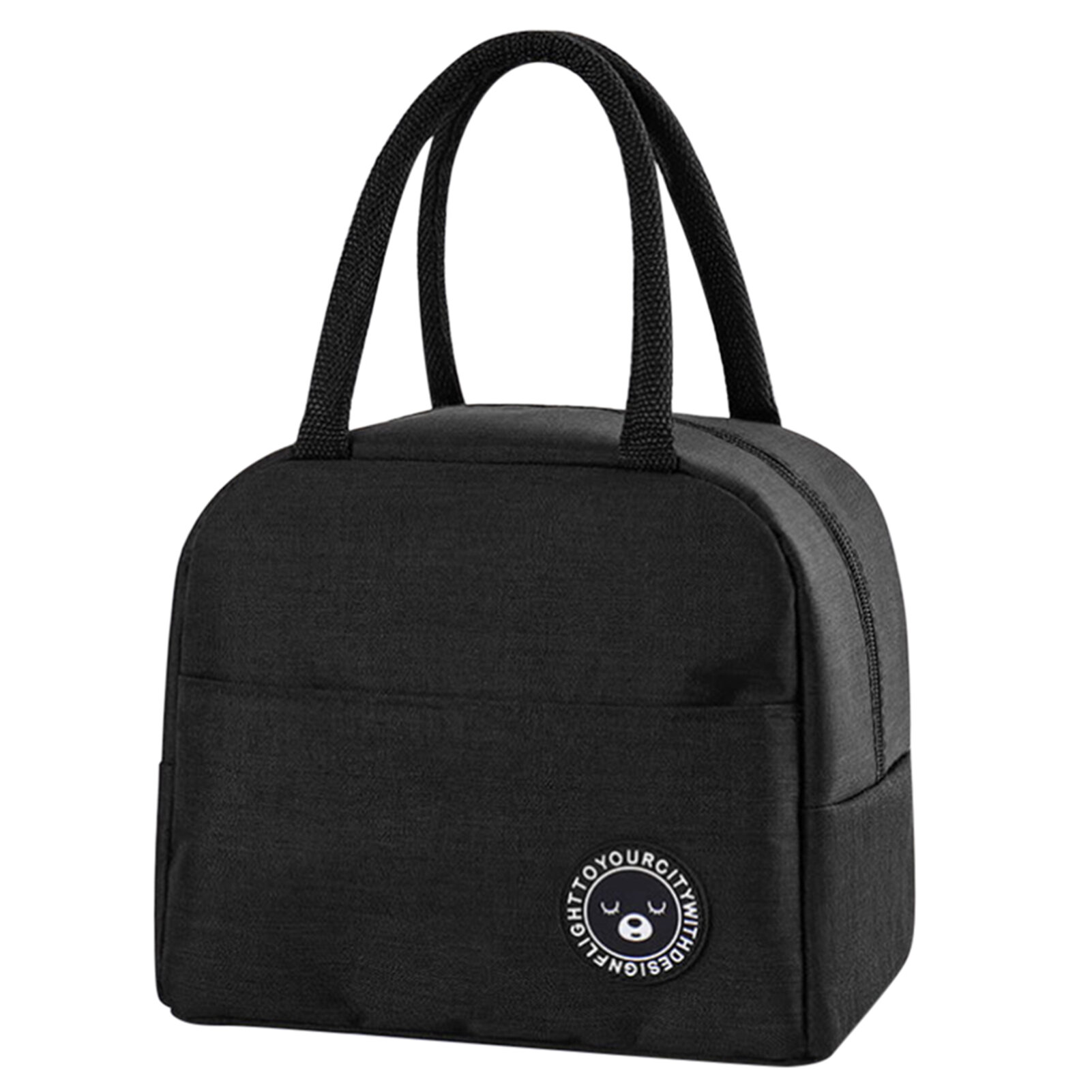 Термосумка для обедов изоляционная водонепроницаемая многоразовая, organizer для перекусов, цвет: серый, темно-синий, черный, красный (выбор), размер: 230*190*140мм, вес упаковки: 170г, количество: 1, для студентов, работы, пикника, походов, пляжа,