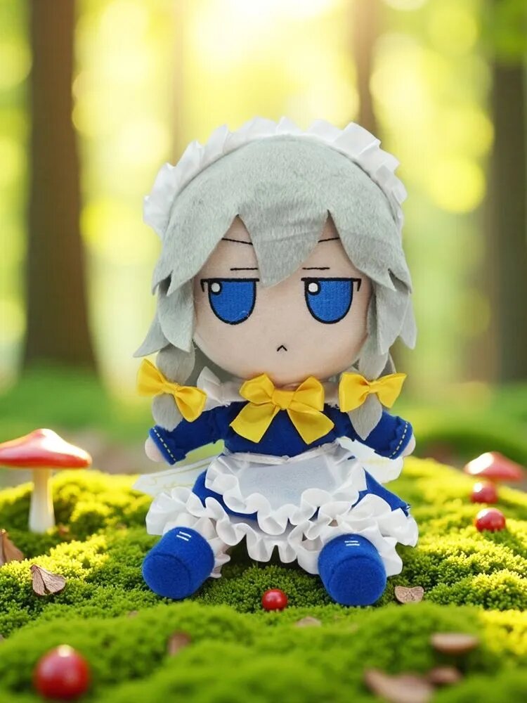 Аниме Мягкие Игрушки TouHou Project Fumo Izayoi Sakuya Игрушка Антистресс 20 CM