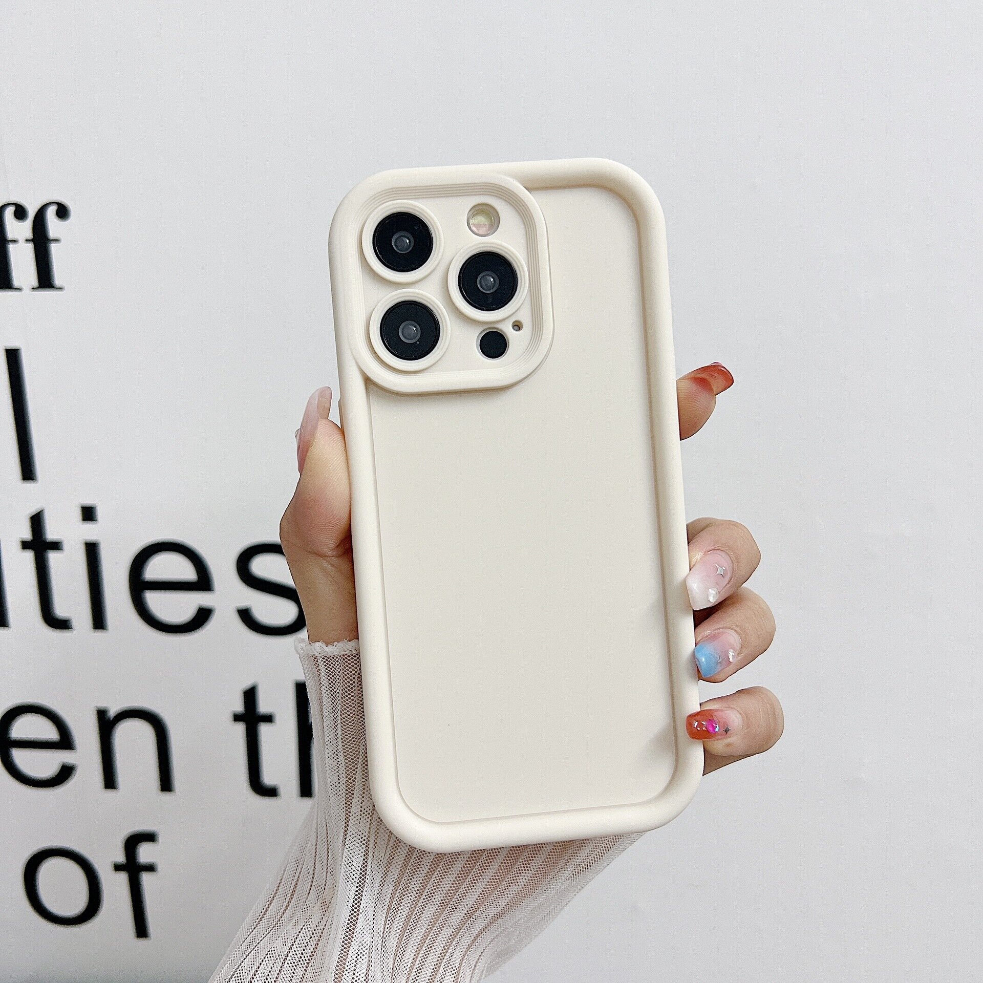 Сплошной цвет, устойчивый к падениям, древний белый - S25ULTRA5G