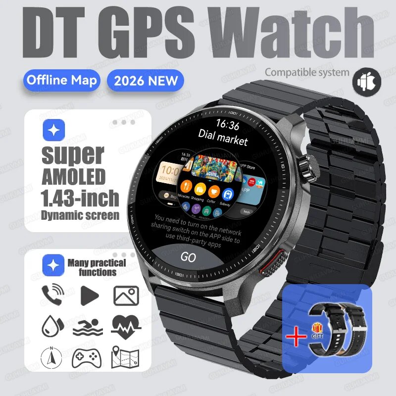 Умные часы DTG6 GPS Black Steel B 2A