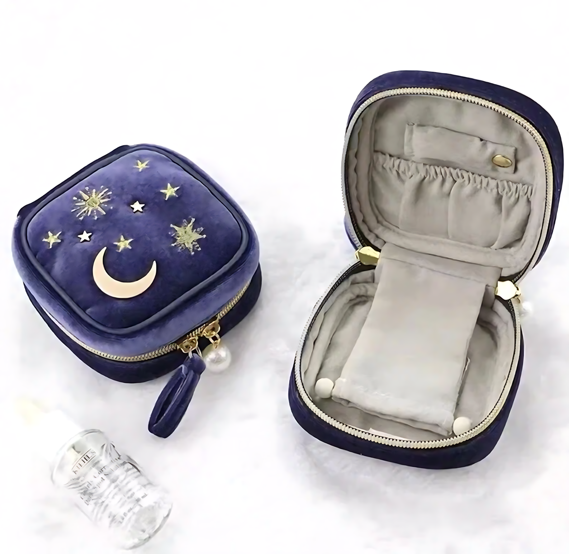 Бархатная шкатулка NNNB JR1160, для украшений, ткань, 10,5x10,5x5 см