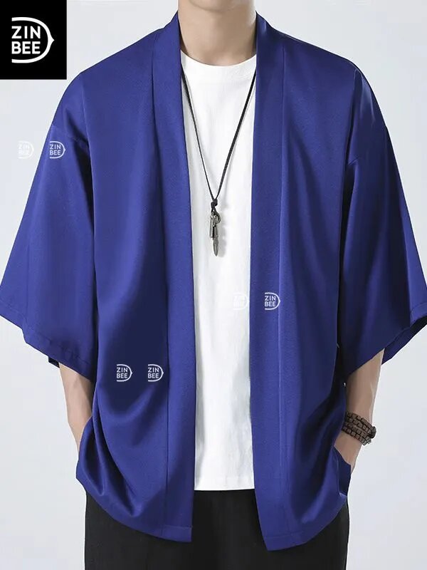 Рубашка ZinBee Рубашка Гавайская Хаори летняя оверсайз