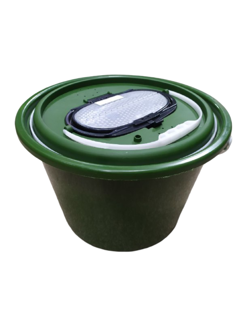 Рыболовный кан, пластик, 10л, 33×33×23см, для хранения и транспортировки живца