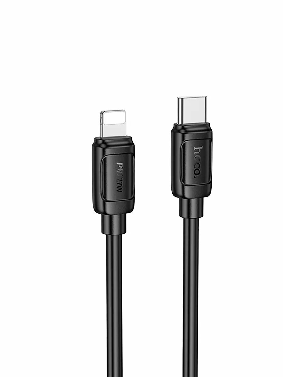 Кабель Hoco X115 Type-C to Lightning, PD27W, 3А, 1 метр, черный (для iPhone 14, 13, 12, 11 и ранее)