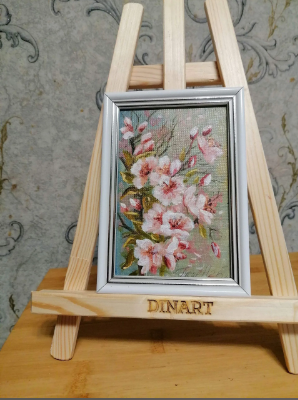 Триптих Яблоня. Авторская работа, написано на холсте маслом.