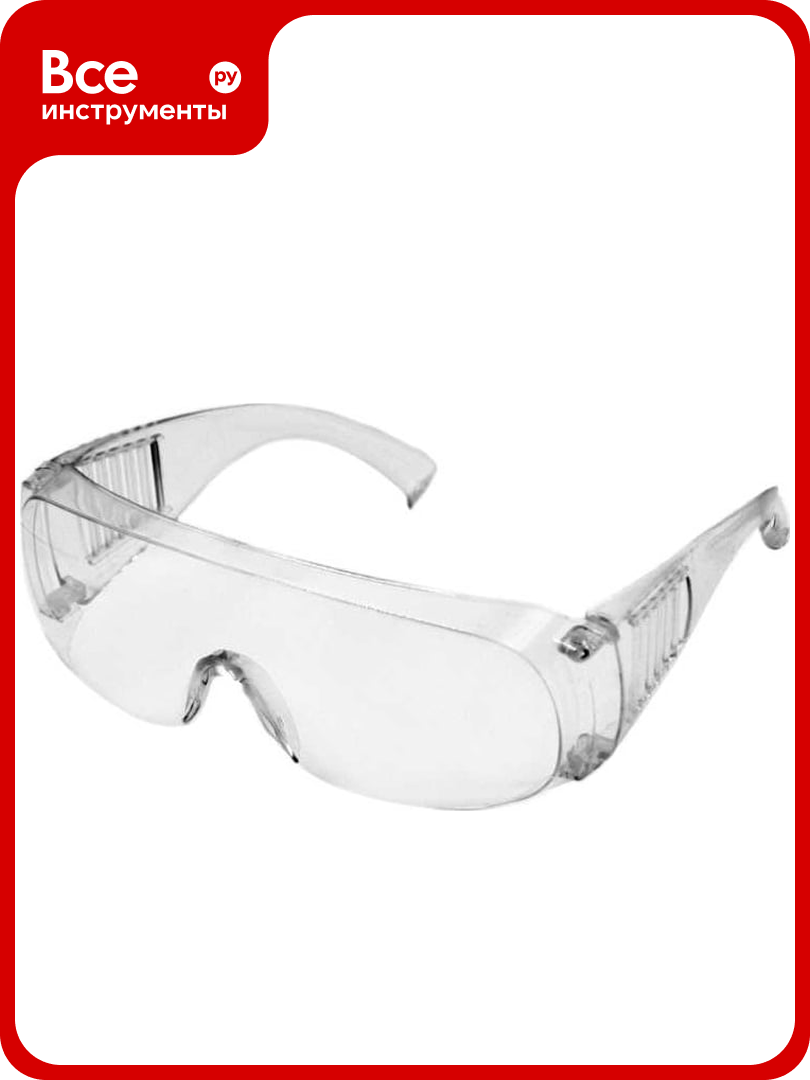 Очки защитные Оберон Basic BS10101 поликарбонатная оправа прозрачное панорамное стекло защита от летящих частиц