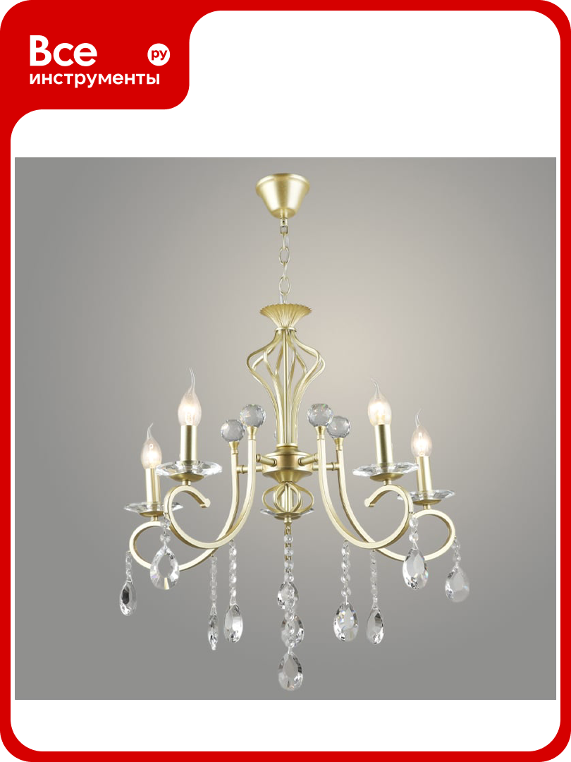 Люстра ROSTOK подвесная классическая золотая арматура с хрустальными элементами, металлическая, коллекция