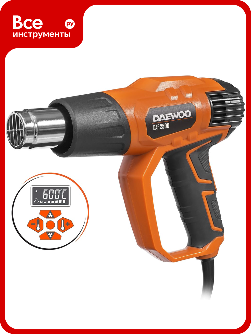 Фен технический DAEWOO с LCD дисплеем DAF 2500