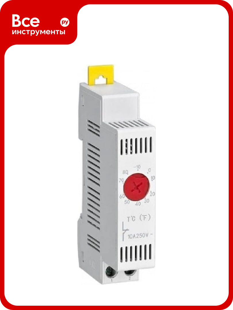 Механический термостат Доступная Автоматика на din-рейку -10…80с 1нз 10а ip20 DA-011-NC