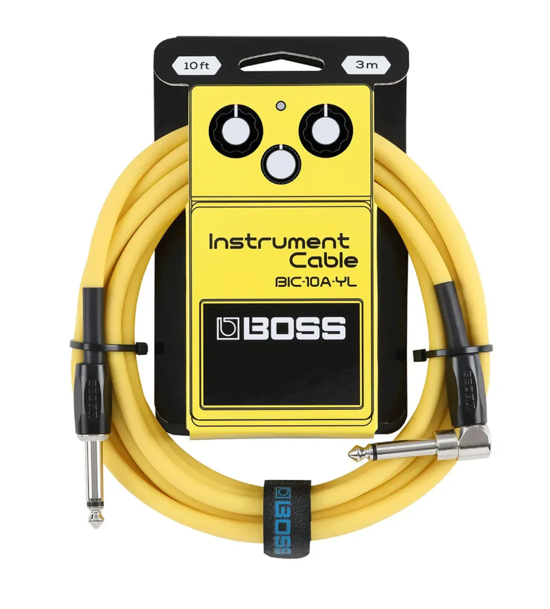 Инструментальный кабель Boss BIC-10A-YL, для электрогитары, желтый