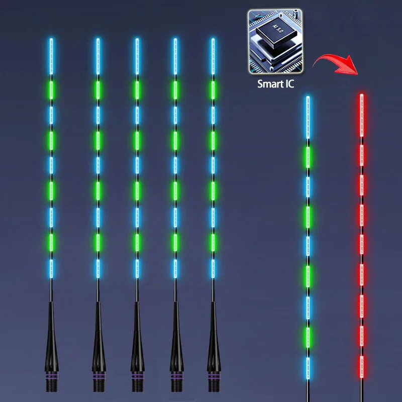 Светящиеся LED-антенны для поплавков 5 шт. 5pcs