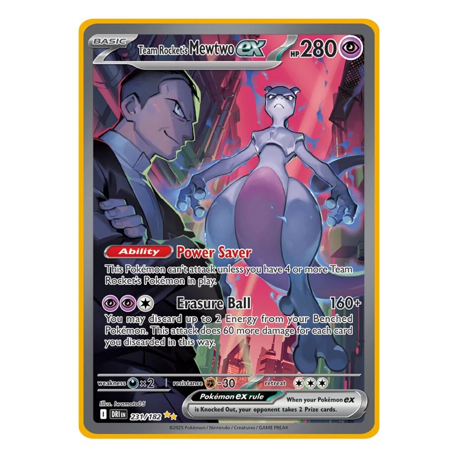 Pokemon TCG Team Rocket Mewtwo ex 280 Цвет: 54