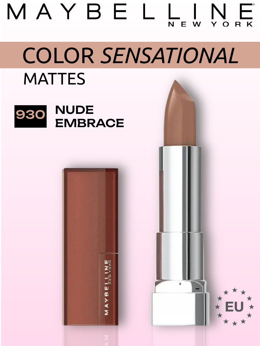 Maybelline New York Помада для губ Color Sensational Matte, 930 Ореховый пудинг