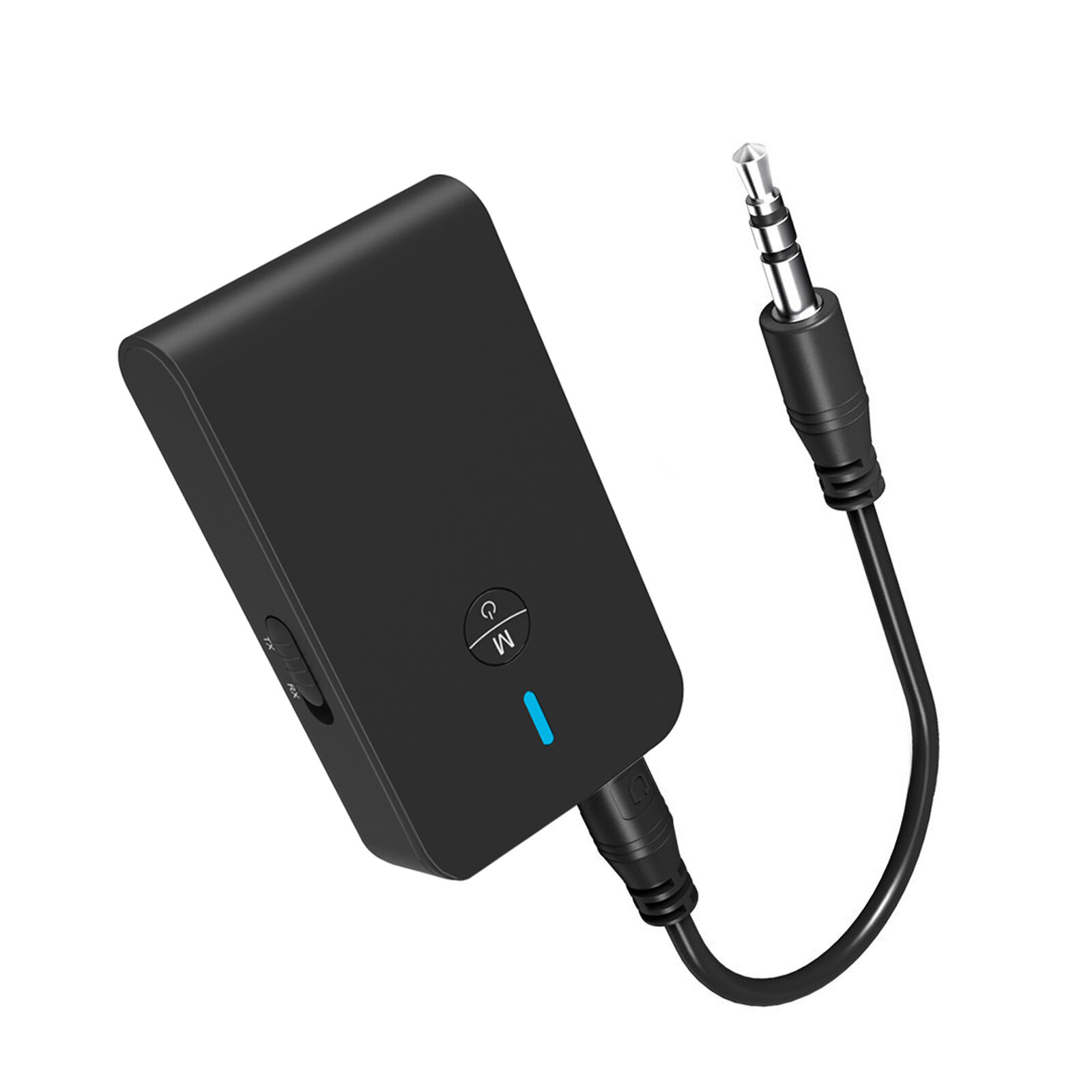 BT-6 2-IN-1 5.0 Трансмиттер-Ресивер Беспроводной Аудио-Адаптер 3.5mm AUX Отправитель-Ресивер Музыки для ТВ Автомобильной Аудиосистемы Наушников Колонок Черный