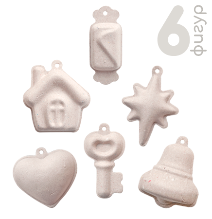 Фигуры для творчества шар-папье "Елочные игрушки ассорти (21 фигура)"