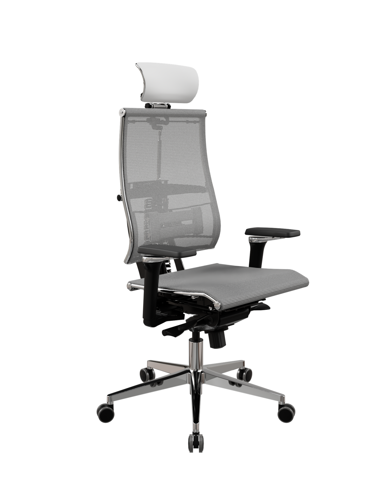 Компьютерное эргономичное кресло METTA Y 4D Free Basic Edition\Light Gray-White