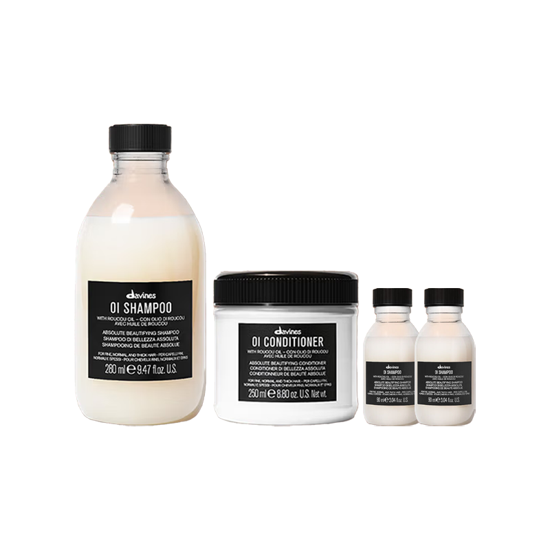 Набор унисекс DAVINES OI шампунь 280 мл + бальзам 250 мл увлажняющий очищающий разглаживающий