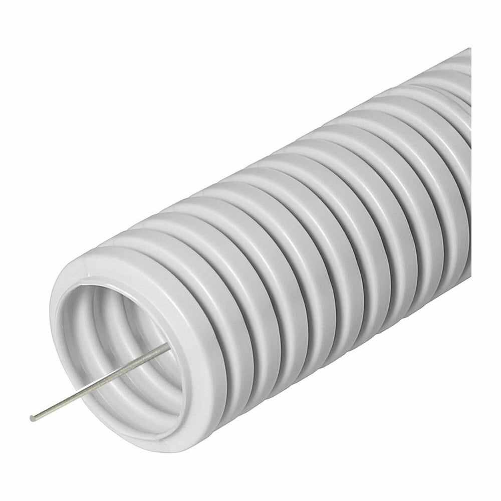 Промрукав Труба гофрированная ПВХ легкая 350 Н серая с/з д20 25м PR.012032М25