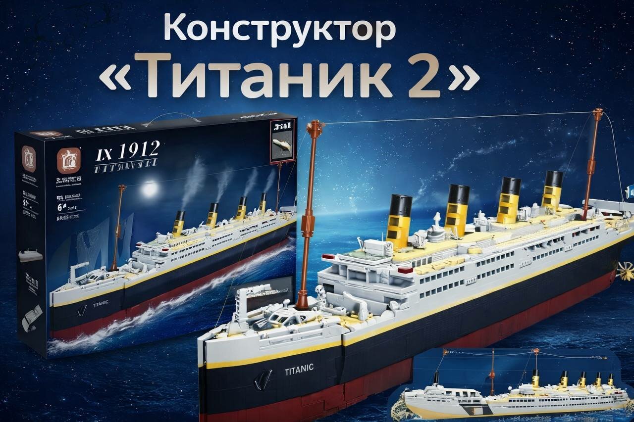Конструктор Корабль "Титаник" 2022 детали, для детей и взрослых от 8 лет