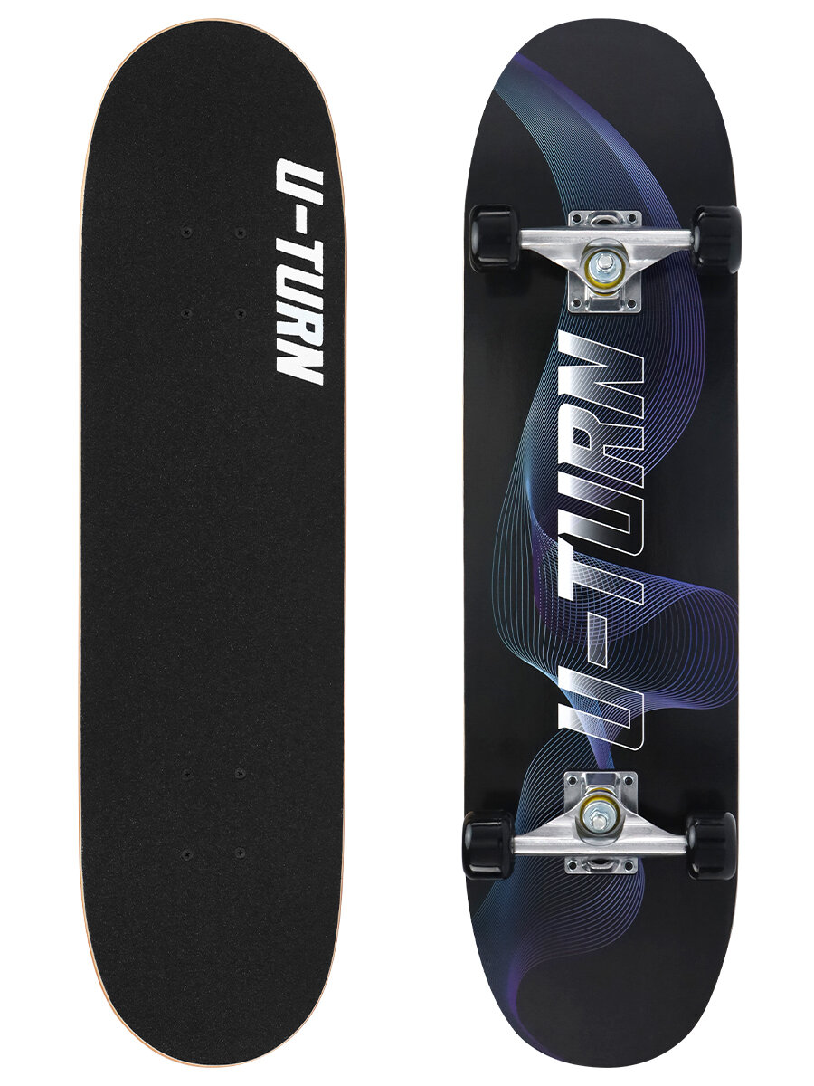 Скейтборд "Классик" деревянный, основа алюминий (79х20х8,5см)(колеса ПУ 50х36мм) (арт. СКБ-3415)