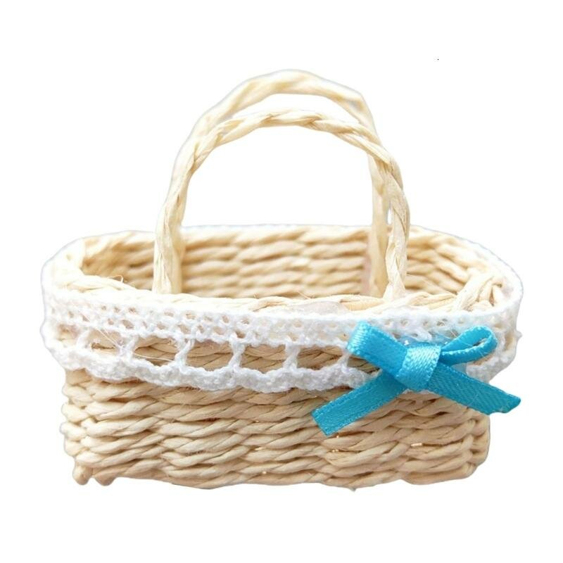 Мини-плетёная корзинка для кукольных домиков, 06