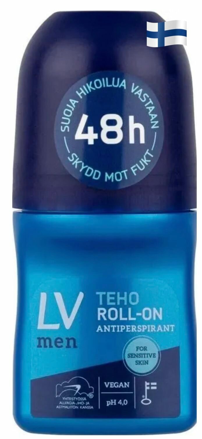 Шариковый антиперспирант LV Teho Men, 50 мл (из Финляндии)