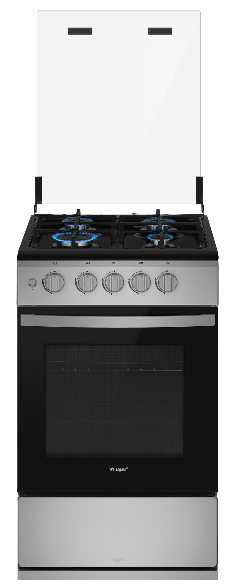 Газовая плита Weissgauff WGSM 5322 XG, объем 59 литров, газ-контроль