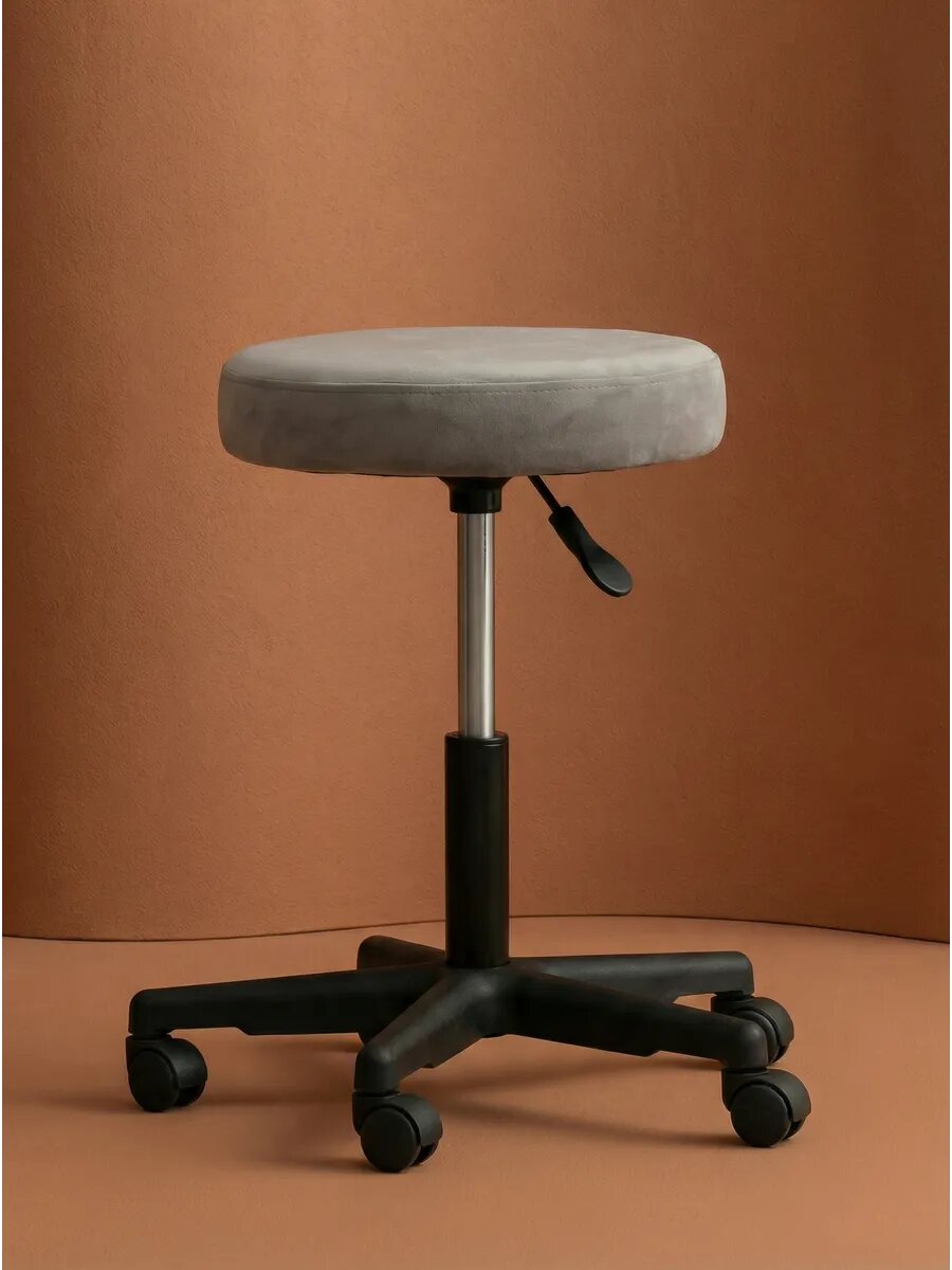 Стул "Комфорт", на колесиках, обивка из текстиля, поролоновый наполнитель, серый