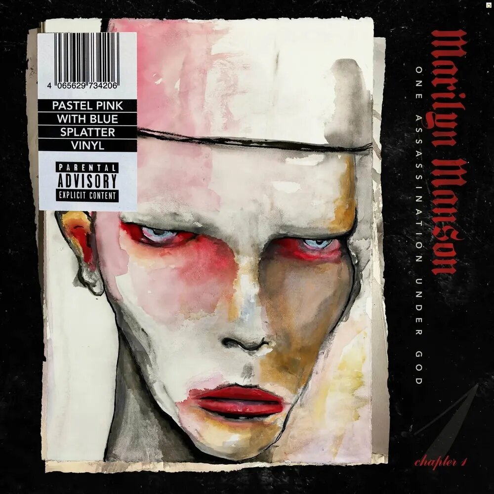 Виниловая пластинка Marilyn Manson - One Assassination Under God (Chapter 1) Pastel Pink With Blue Splatter Vinyl