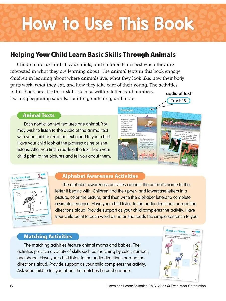 Listen and Learn Animals Grade K Workbook | Издание содержит поощрительные наклейки. — фото 1