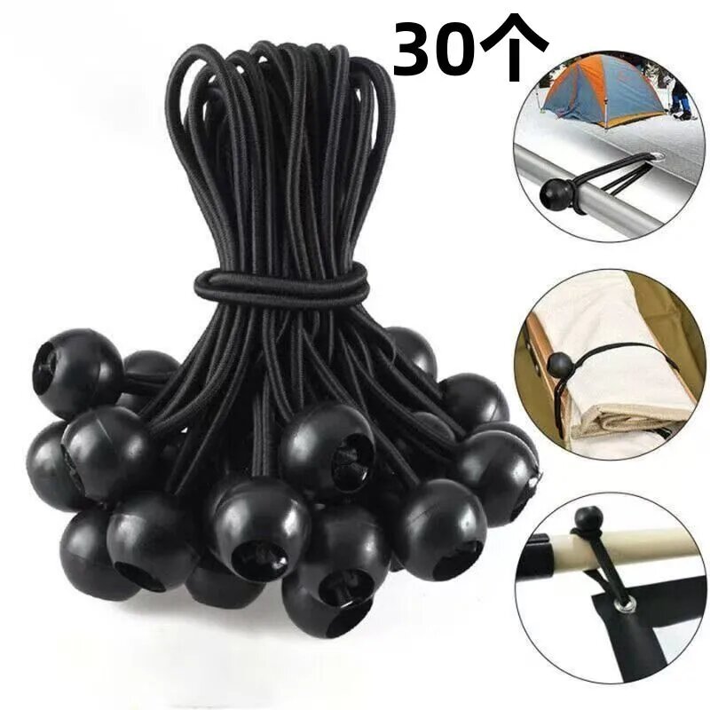 Эластичный кольцевой растяжитель с шариком (30 шт.) Кронштейн для кемпинговой палатки, палатки