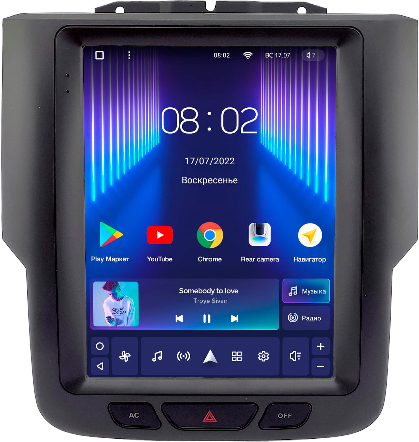 Штатная магнитола Dodge RAM 4 (DS, DJ) 2013-2023 Teyes TPRO 2 DS (Tesla) 9.7" 4/64 RM-1312-178 Android 10 (4G-SIM, DSP, QLed)