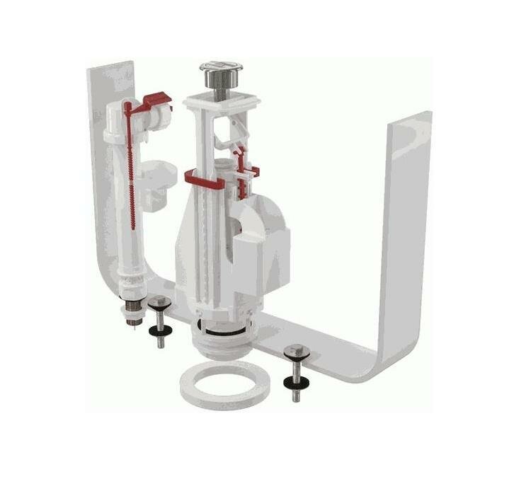 Арматура для унитаза с двойной кнопкой Alcadrain SA08ASK 3/8" CHROM