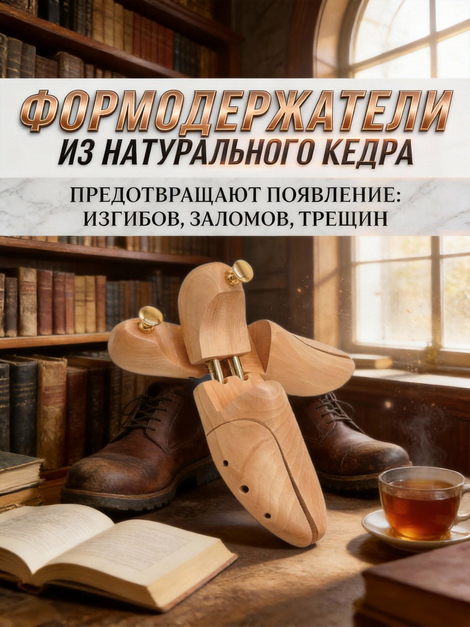 Регулируемые колодки-формодержатели из натурального кедра для обуви, расширяющий прибор с подпружинивающими двойными штангами против деформации и заломов