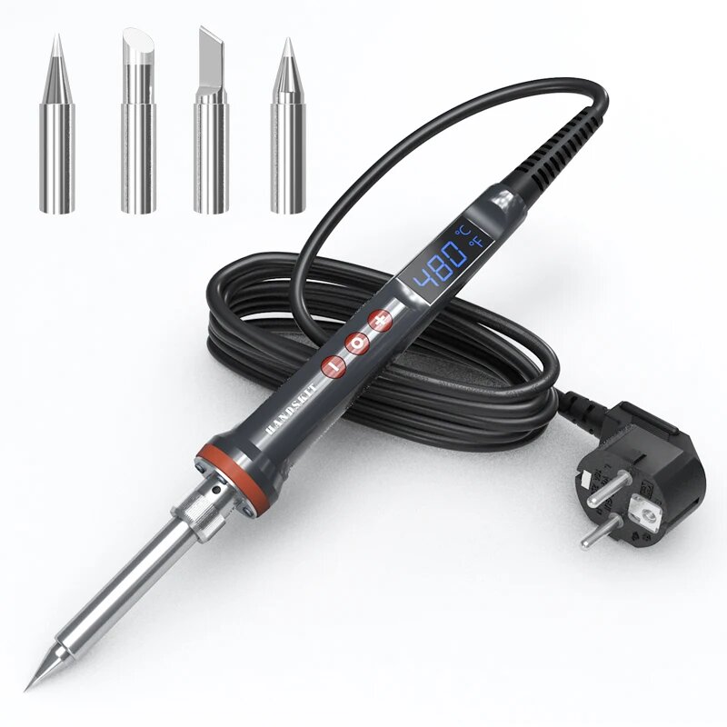 Электрический паяльник handskit 100 Вт EU Plug 220V, 100W with 4 tips