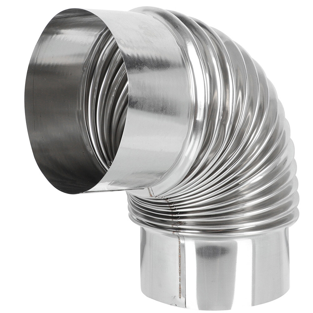 Дымоход и отводная труба из нержавеющей стали для дровяных отопительных печей (отводная труба из нержавеющей стали 90 градусов, 5 см)