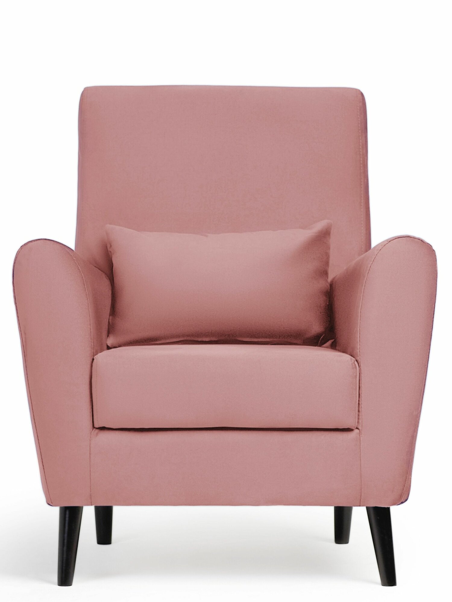 Кресло мягкое Либерти, кресло мягкое для дома светло-розовое велюр Zara pastee 36