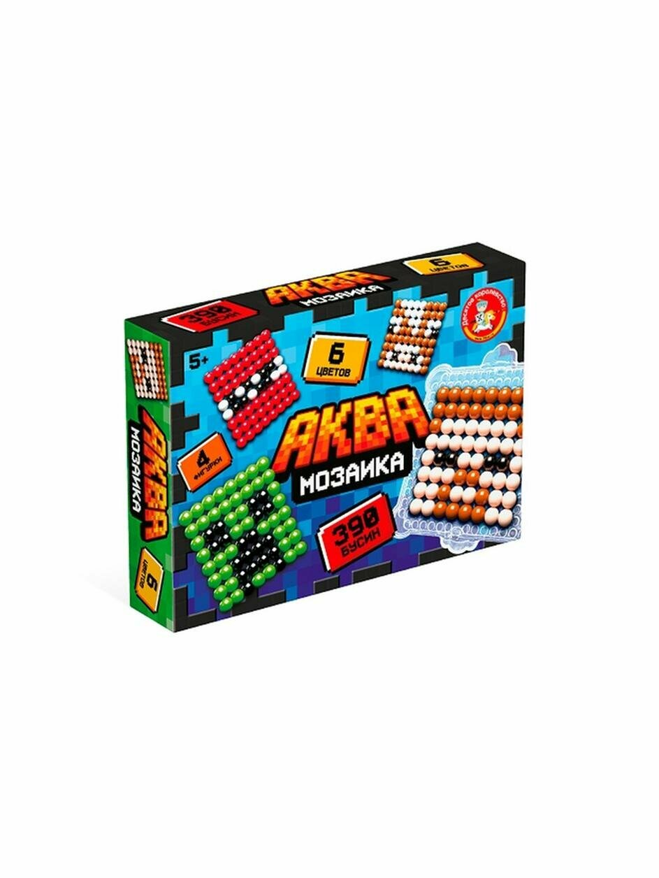 Аквамозаика «Пиксельный мир», 4 фигурки