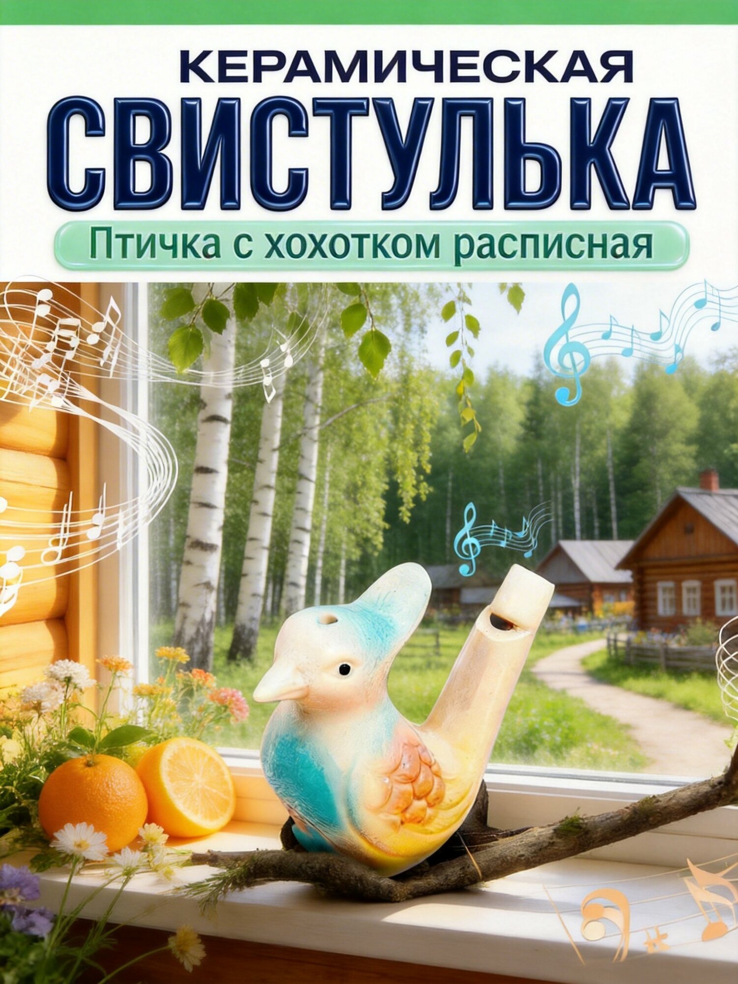 Керамическая водная свистулька-птичка с хохолком, музыкальная игрушка для малышей для развития слуха и моторики и творческих игр