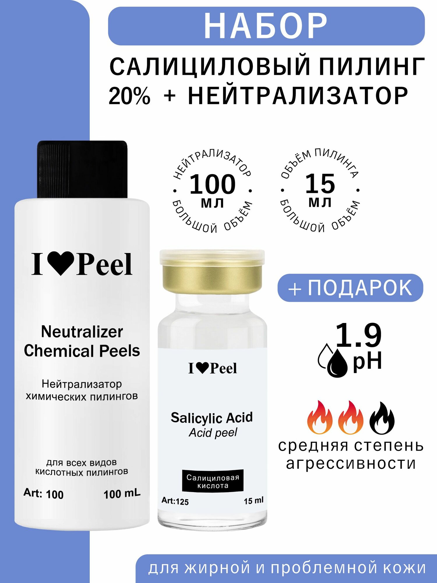 Набор Салициловый пилинг 20% + Нейтрализатор для красоты