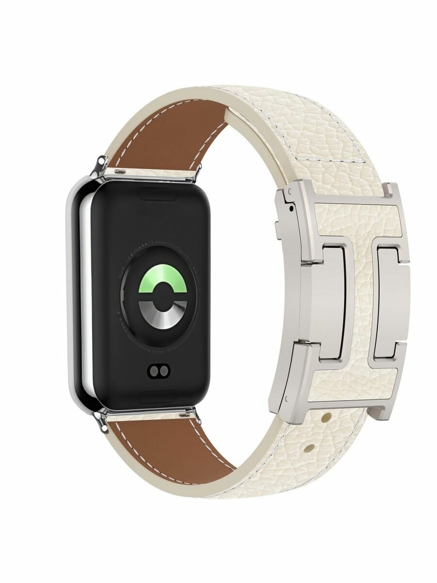 Кожаный магнитный ремешок для 22мм смарт-часов Xiaomi Smart Band 8/ 9 Pro, Redmi Watch 4/ 5/ 6, дизайн H-образная застёжка , легкая роскошьмодный стиль, Hermes