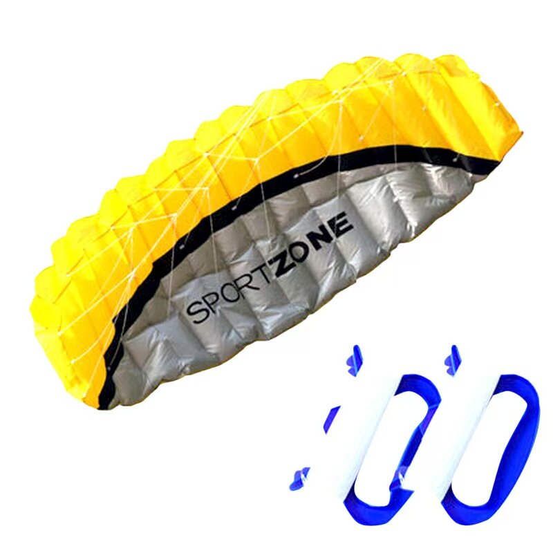 Параплан dual line parafoil kite 2,5 м, ярко желтый, стабильный полет в различных условиях
