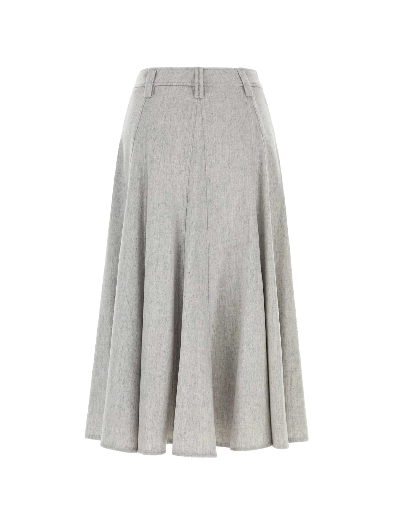 Юбка BRUNELLO CUCINELLI Panelled flared skirt, размер 40, grey — фото 1